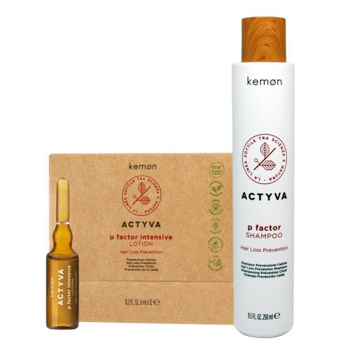 Kemon Actyva P Factor Shampoo 250 ml + Intensive Lotion 12x6 ml ...
