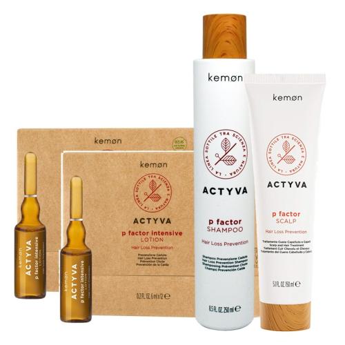 Kemon Actyva Shampoo 250 ml + Scalp 150 ml + Intensive Lotion 24x6 ml ...